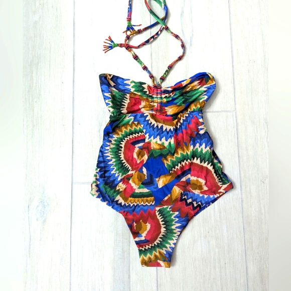 FARM Rio | Swim | Farm Rio Chevron Toucans Onepiece Swimsuitsmall ...